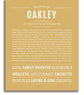 Oakley Personalized Name Meaning Art Prints – Name Stories