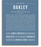 Oakley Personalized Name Meaning Art Prints – Name Stories