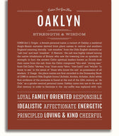 Oaklyn Personalized Name Meaning Art Prints – Name Stories