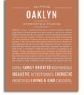 Oaklyn | Name Art Print – Name Stories