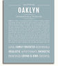 Oaklyn | Name Art Print – Name Stories