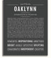Oaklynn | Name Art Print – Name Stories