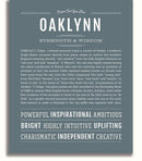 Oaklynn | Name Art Print – Name Stories