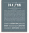 Oaklynn | Name Art Print – Name Stories