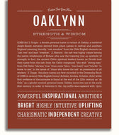Oaklynn | Name Art Print – Name Stories