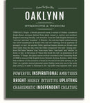 Oaklynn | Name Art Print – Name Stories