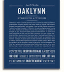 Oaklynn | Name Art Print – Name Stories