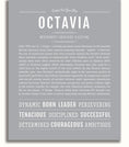 Octavia Personalized Name Meaning Art Prints – Name Stories