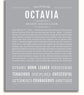 Octavia Personalized Name Meaning Art Prints – Name Stories