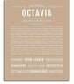 Octavia Personalized Name Meaning Art Prints – Name Stories