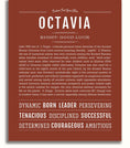 Octavia Personalized Name Meaning Art Prints – Name Stories