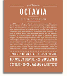 Octavia | Name Art Print – Name Stories