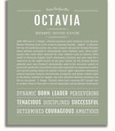 Octavia Personalized Name Meaning Art Prints – Name Stories