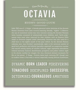 Octavia | Name Art Print – Name Stories