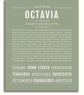 Octavia Personalized Name Meaning Art Prints – Name Stories
