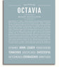 Octavia Personalized Name Meaning Art Prints – Name Stories