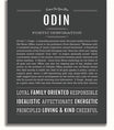Odin | Name Art Print – Name Stories