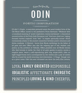 Odin Personalized Name Meaning Art Prints – Name Stories