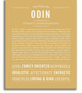 Odin Personalized Name Meaning Art Prints – Name Stories