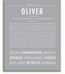 Oliver | Name Art Print – Name Stories