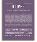 Oliver Personalized Name Meaning Art Prints – Name Stories