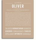 Oliver Personalized Name Meaning Art Prints – Name Stories