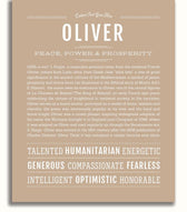 Oliver Personalized Name Meaning Art Prints – Name Stories