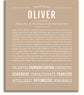 Oliver Personalized Name Meaning Art Prints – Name Stories