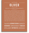 Oliver Personalized Name Meaning Art Prints – Name Stories