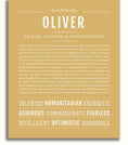 Oliver Personalized Name Meaning Art Prints – Name Stories