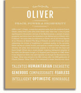 Oliver Personalized Name Meaning Art Prints – Name Stories