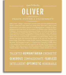 Oliver | Name Art Print – Name Stories