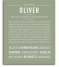 Oliver Personalized Name Meaning Art Prints – Name Stories