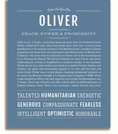 Oliver | Name Art Print – Name Stories
