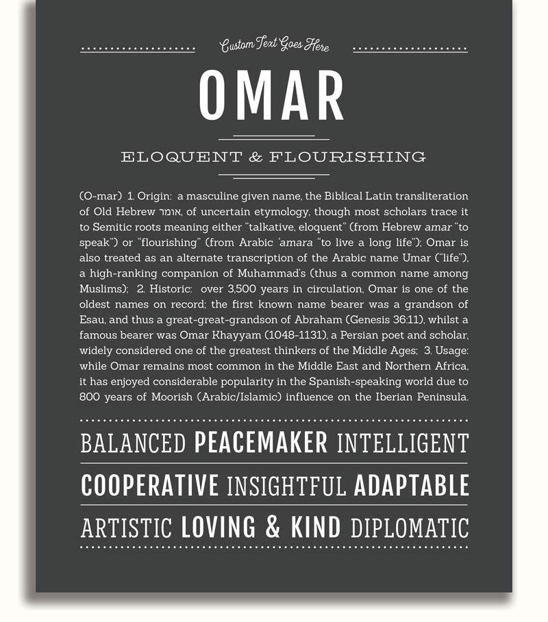 Omar | Name Art Print – Name Stories