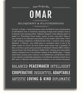 Omar | Name Art Print – Name Stories