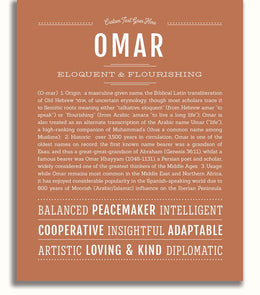 Omar | Name Art Print – Name Stories