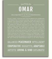 Omar | Name Art Print – Name Stories