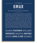 Omar | Name Art Print – Name Stories
