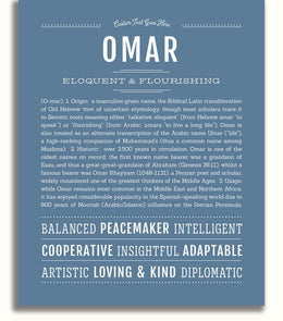 Omar | Name Art Print – Name Stories