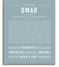 Omar Personalized Name Meaning Art Prints – Name Stories