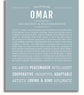 Omar Personalized Name Meaning Art Prints – Name Stories