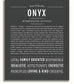 Onyx | Name Art Print – Name Stories