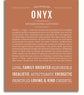 Onyx Personalized Name Meaning Art Prints – Name Stories