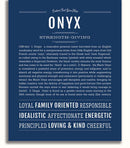 Onyx | Name Art Print – Name Stories