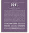 Opal Personalized Name Meaning Art Prints – Name Stories
