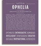 Ophelia | Name Art Print – Name Stories