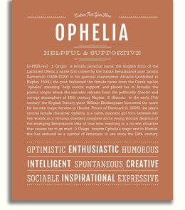 Ophelia | Name Art Print – Name Stories