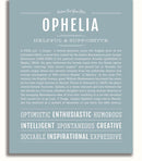 Ophelia | Name Art Print – Name Stories