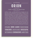 Orion | Name Art Print – Name Stories